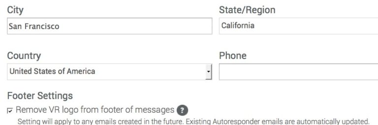 How to remove the VerticalResponse footer-logo from your emails | VR