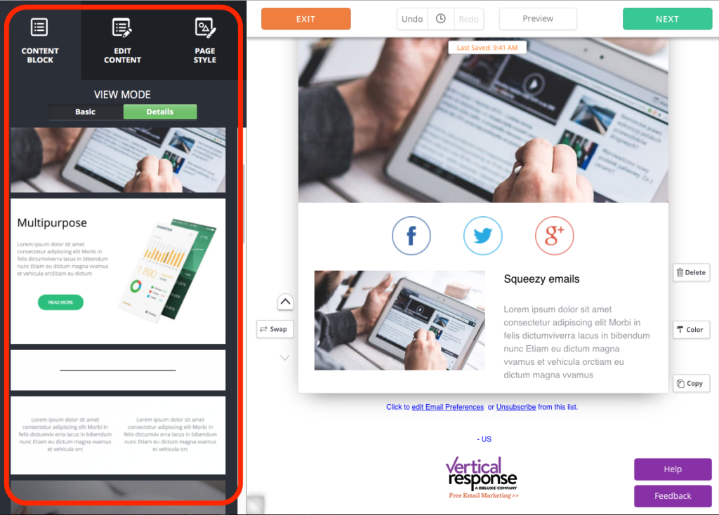 Design and send emails in minutes | VerticalResponse