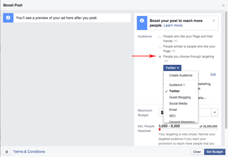Facebook boosted posts: target your audience | VerticalResponse