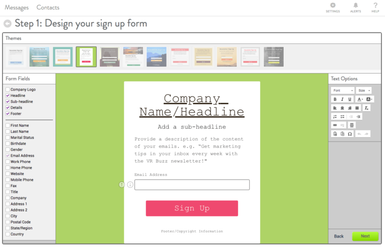 How to use sign-up forms to grow your email list | VerticalResponse